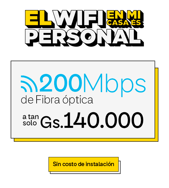 Internet Fibra Óptica | Personal Paraguay